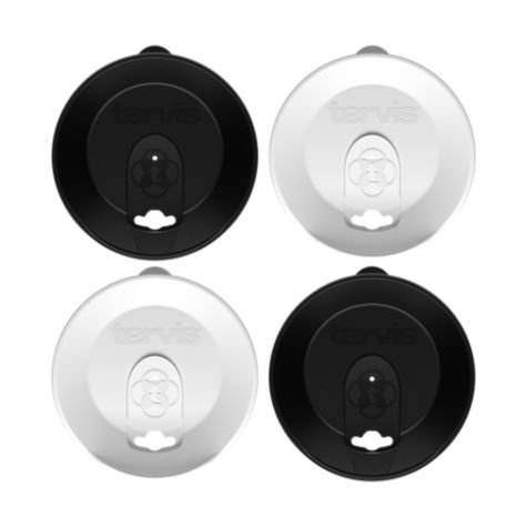 Travel Lids for 24oz Tumbler and 16oz Mug - Pack of 4 Black & White ...