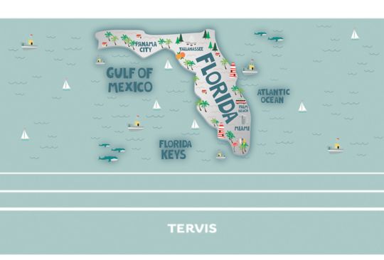 Florida Fun Map | 20 oz Stainless Tumbler | Tervis